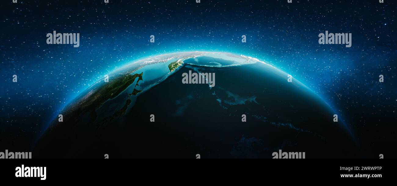 Planet Earth - Pacific ocean. Elements of this image furnished by NASA ...