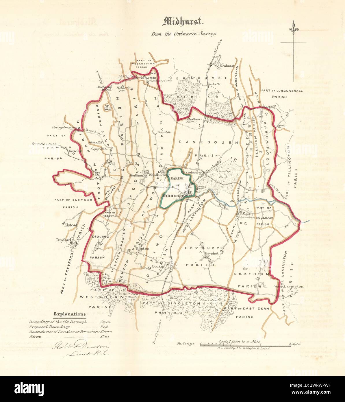 Midhurst map hi-res stock photography and images - Alamy
