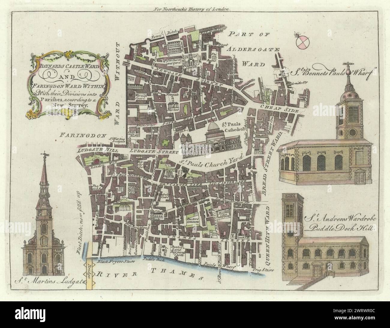 Baynards Castle & Faringdon Wards. City of London. St Paul's. BOWEN ...