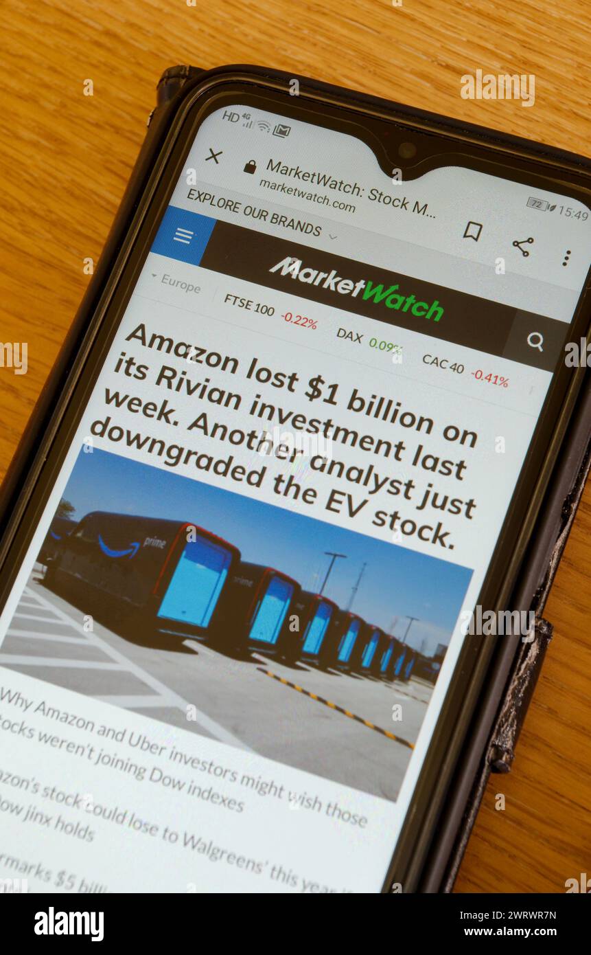 Marketwatch webpage hi-res stock photography and images - Alamy