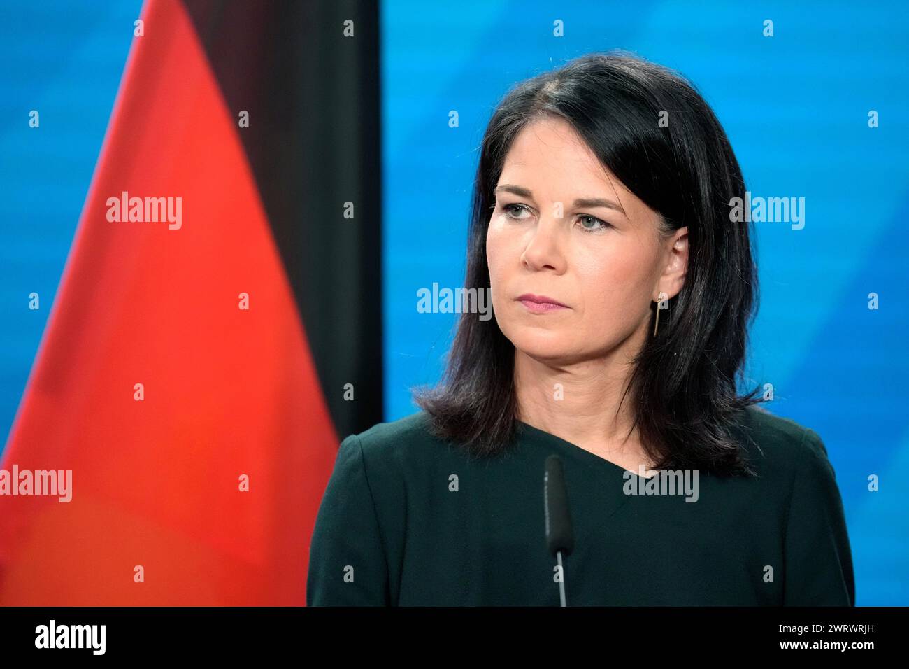 German Foreign Minister Annalena Baerbock speaks during a joint press ...