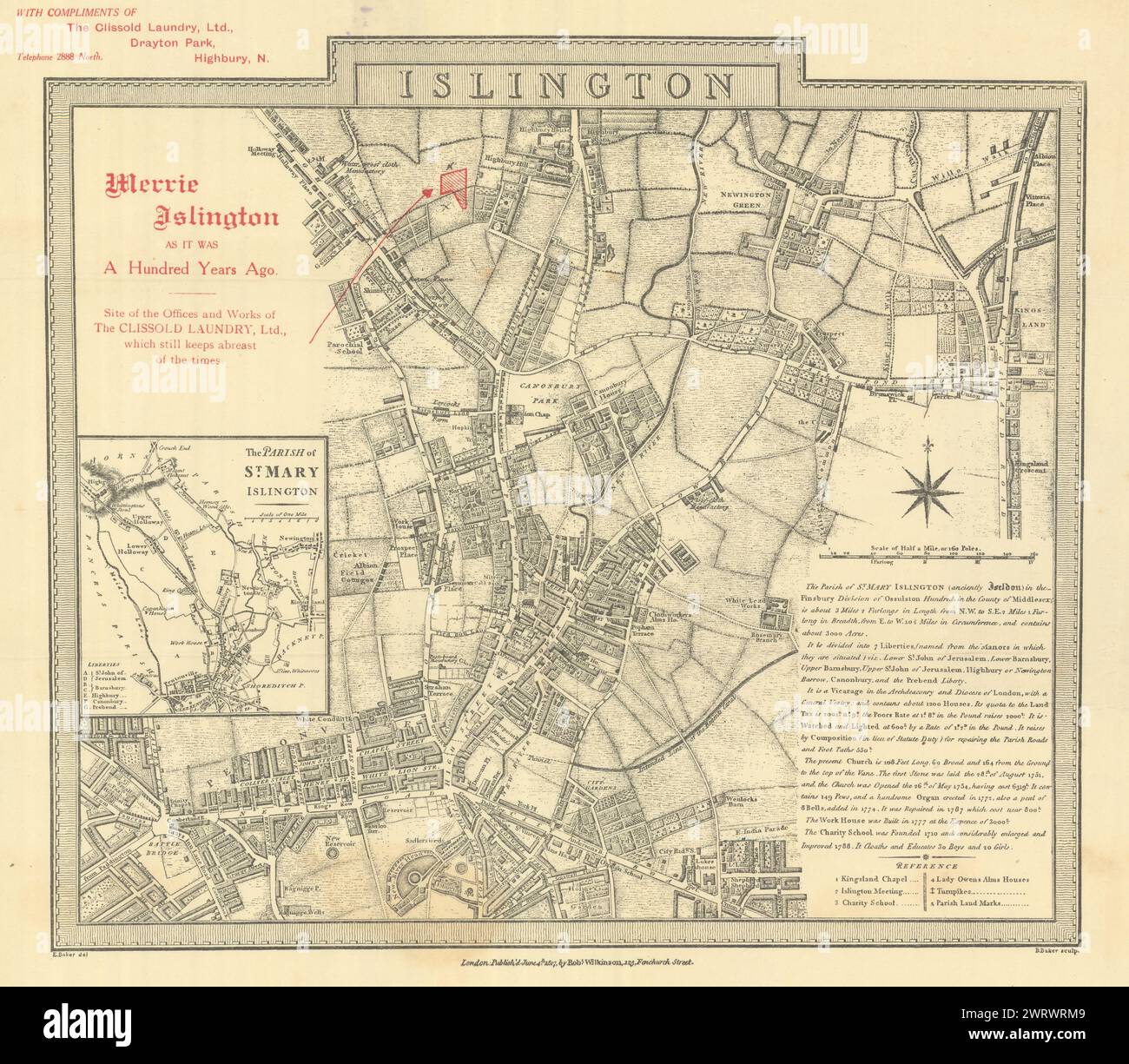 Merrie Islington as it was A Hundred Years Ago. BENJAMIN BAKER 1817 ...