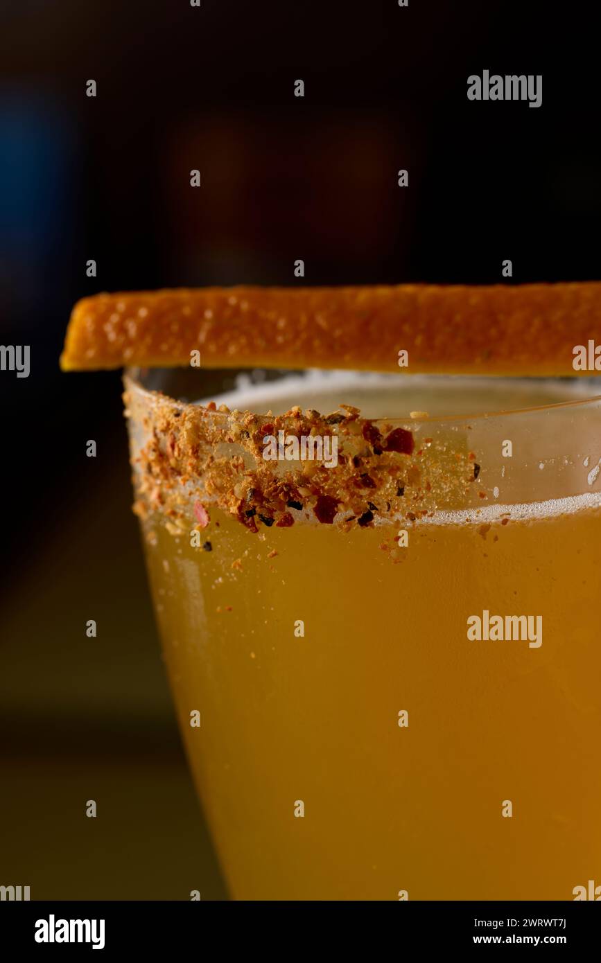 Orange Flute Cocktail Drink Stock Photo - Alamy