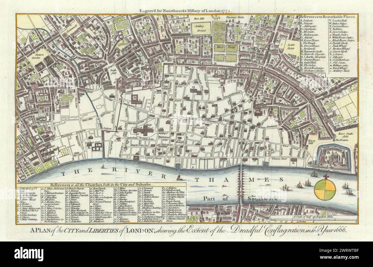 Illustrated map of london hi-res stock photography and images - Alamy