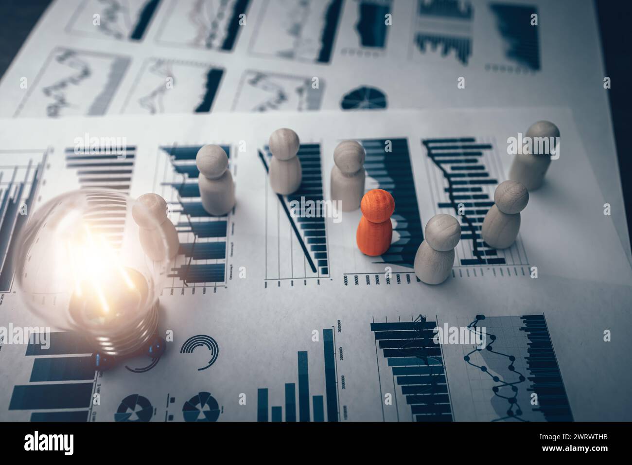 Light bulb represent good idea and The wooden doll represents the ...