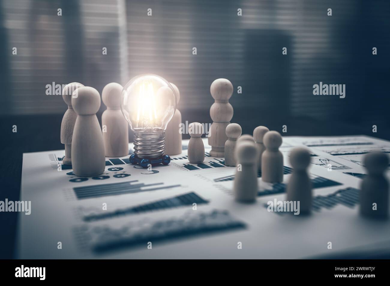 Light bulb represent good idea and The wooden doll represents the ...