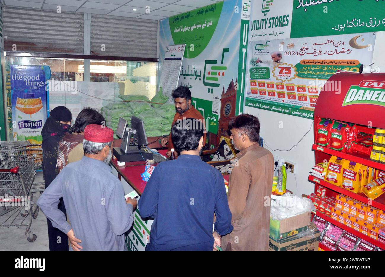People are buying groceries from utility store set up- with regard to ...