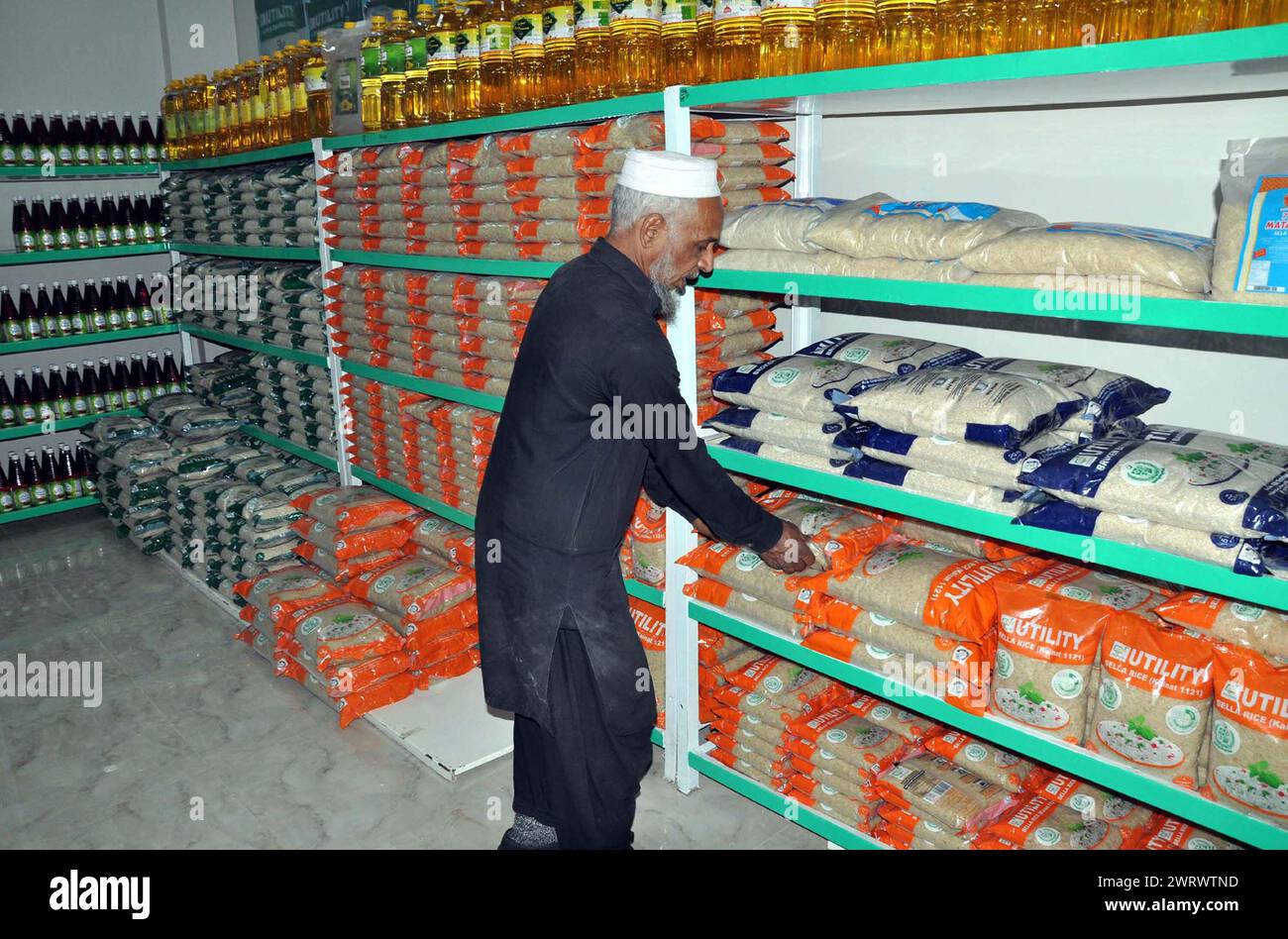 People are buying groceries from utility store set up- with regard to ...