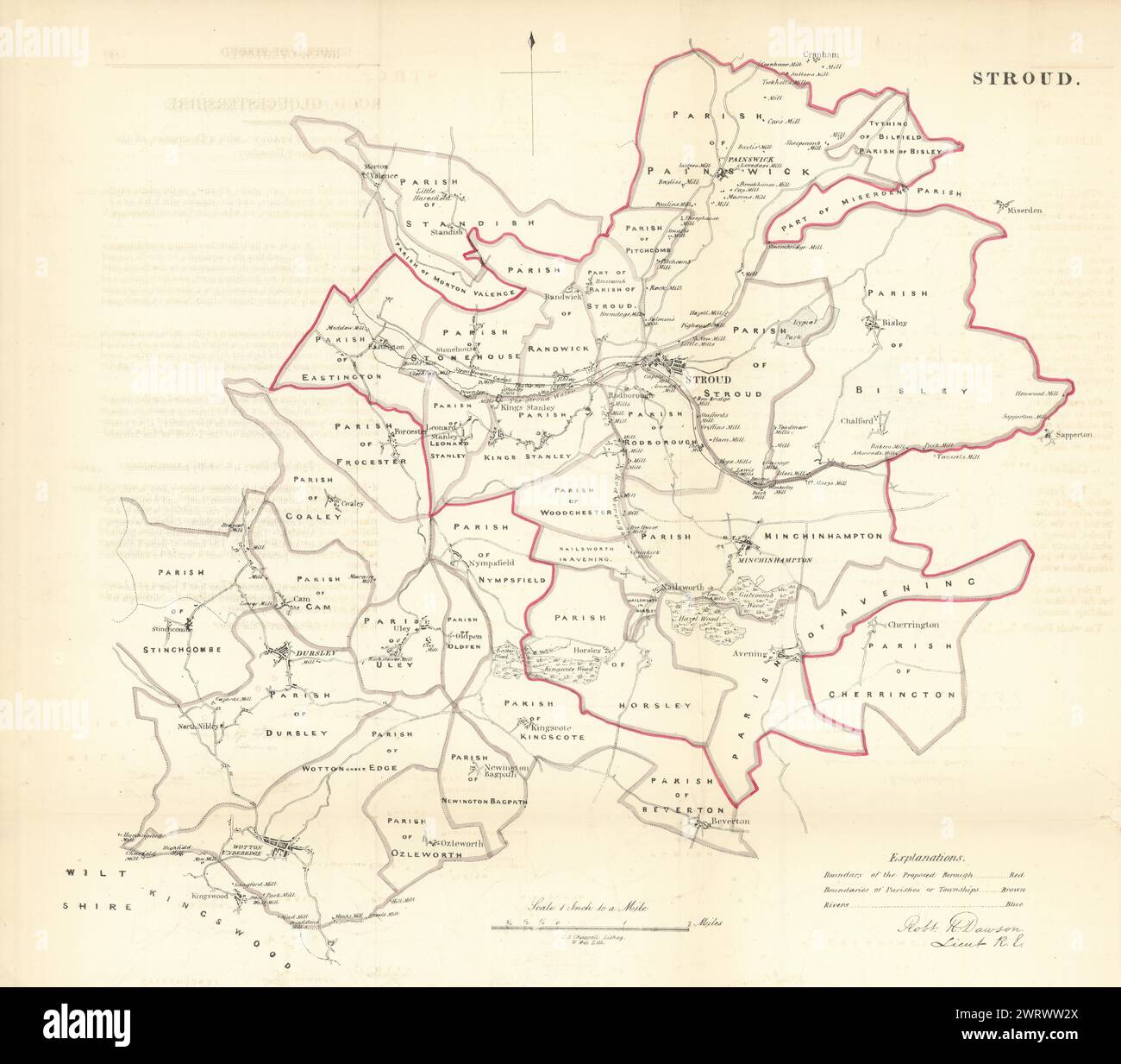 STROUD borough/town plan REFORM ACT. Stonehouse Gloucestershire. DAWSON ...
