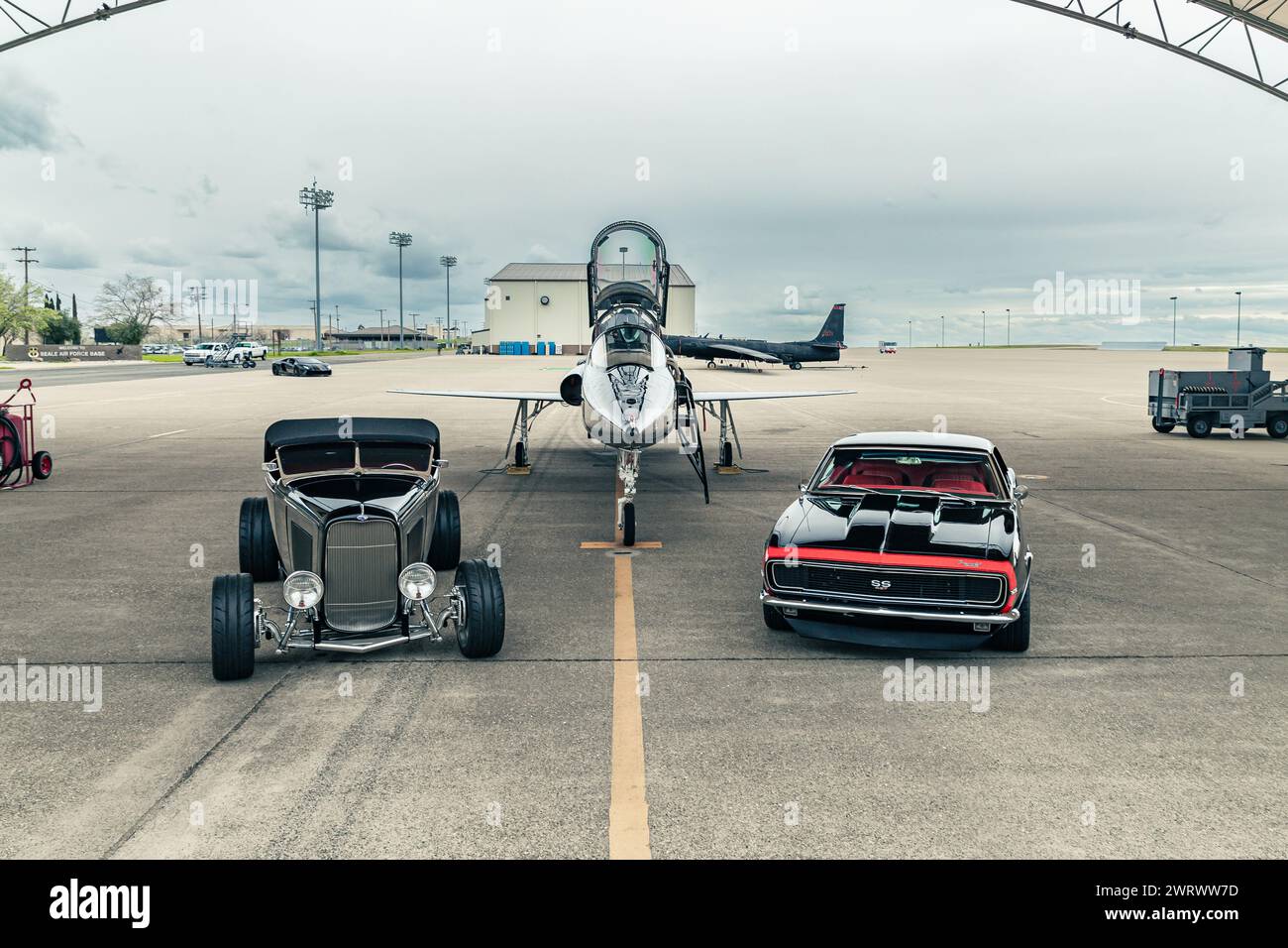 An illustration made promoting the Beale Auto Expo Stock Photo - Alamy