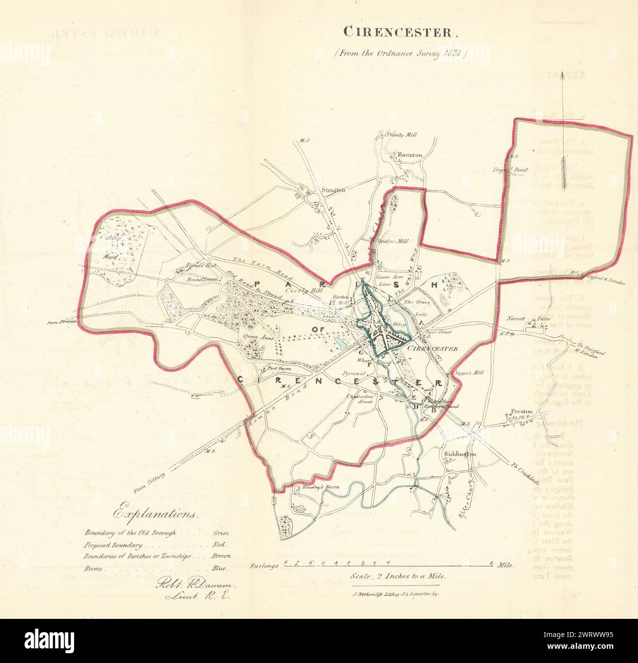 Cirencester map hi-res stock photography and images - Alamy