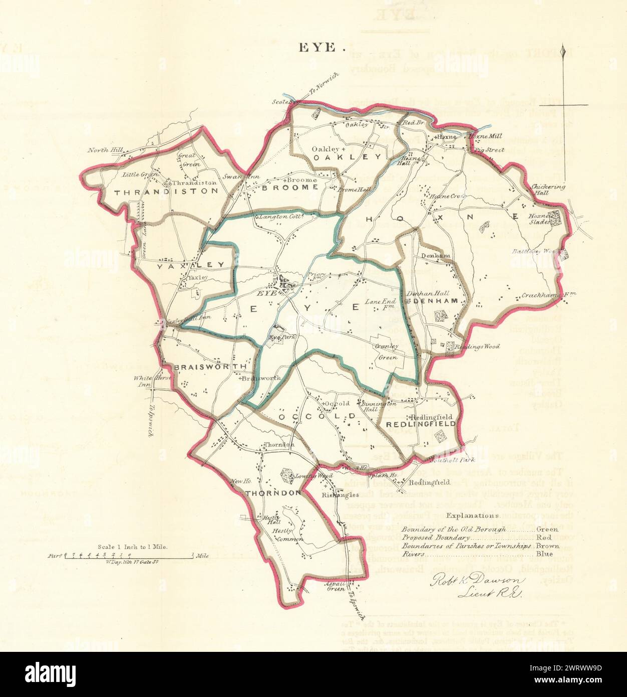 EYE town/borough plan. BOUNDARY REVIEW. Yaxley Occold. Suffolk. DAWSON ...