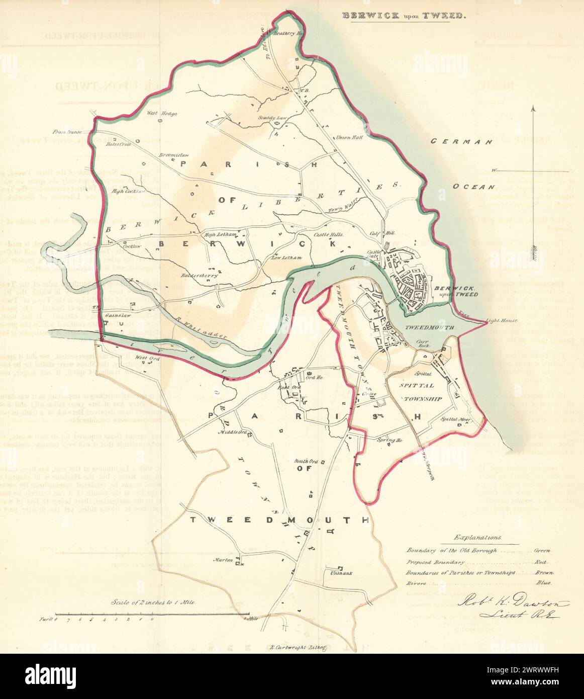 Berwick map hi-res stock photography and images - Alamy
