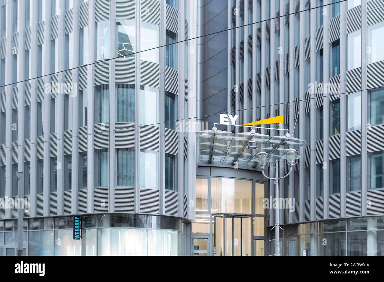 EY International audit, consulting corporation Company building Ernst ...