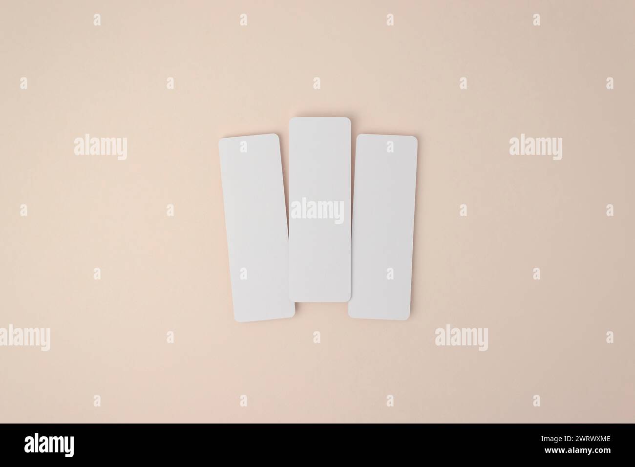 3 Bookmarks Mockup, 2x6 inch Bookmark Mockup, Minimal Styled Stock ...