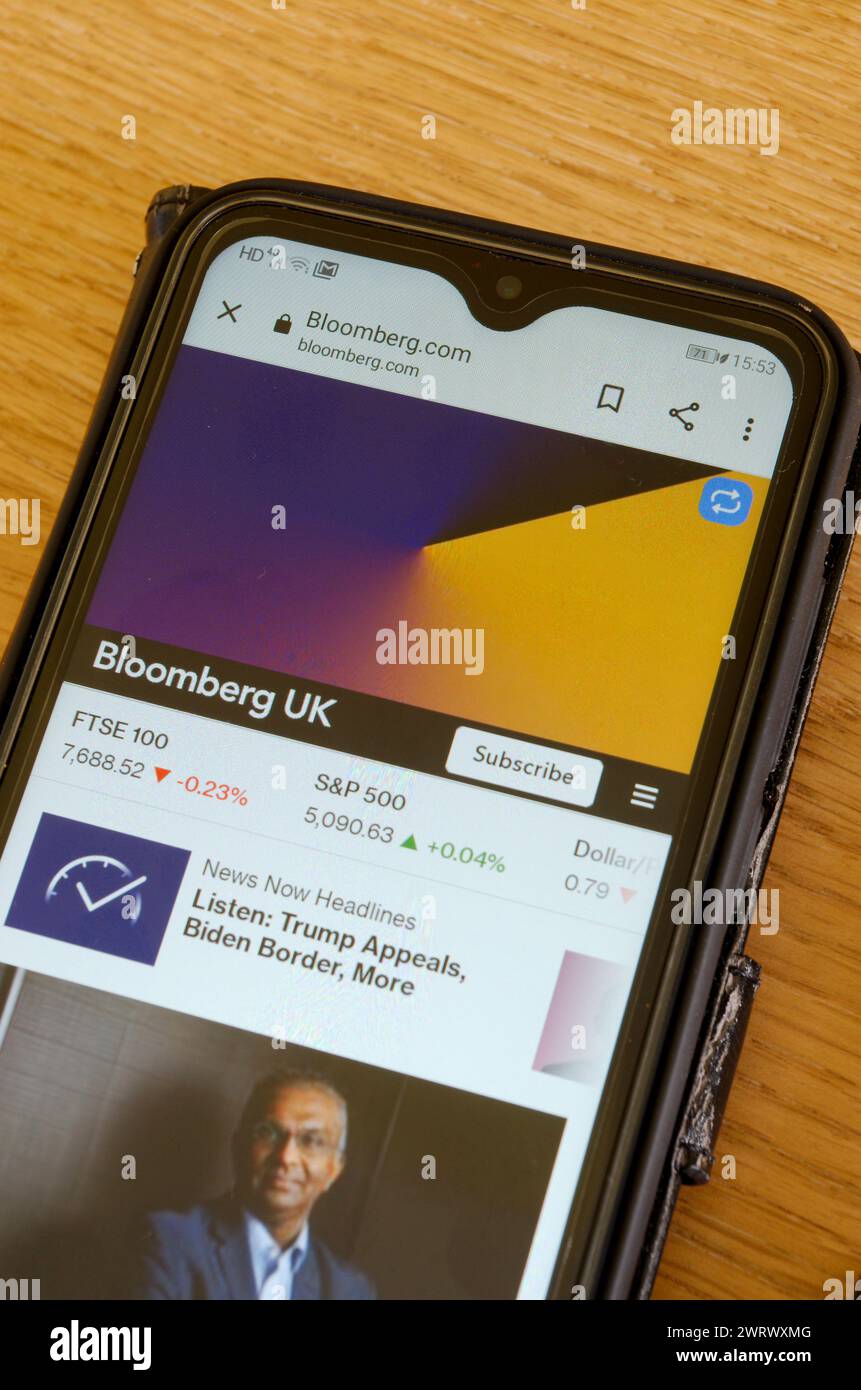 Bloomberg UK Website on a Smartphone Stock Photo - Alamy