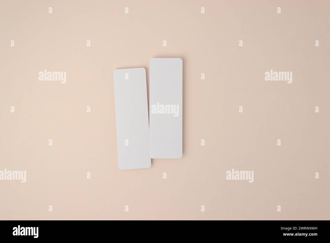2 Bookmarks Mockup, 2x6 inch Bookmark Mockup, Minimal Styled Stock ...