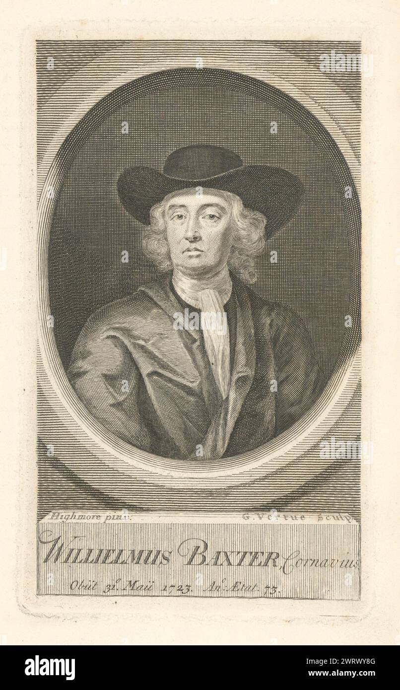 Portrait of William Baxter, Welsh Scholar. Tottenham schoolmaster 1840 ...