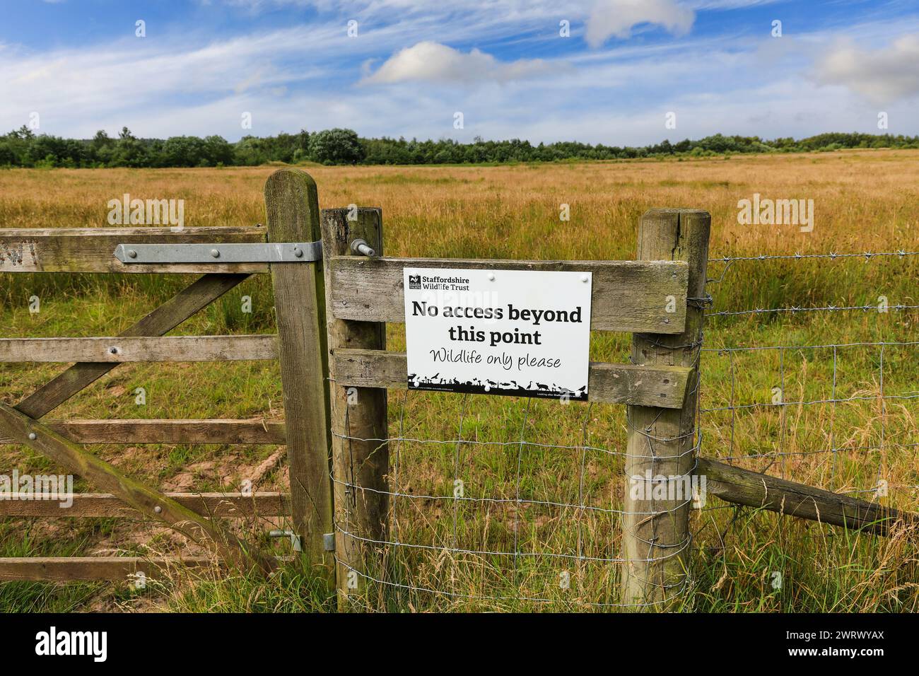 A sign at Bateswood Nature Reserve, saying 'No access beyond this point ...