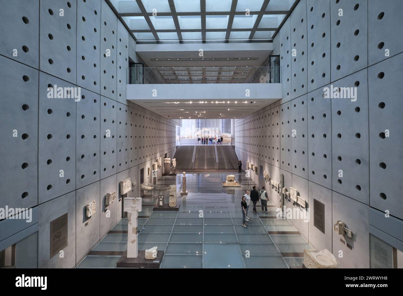 Athens, Greece - March 02, 2024: Interior view of the New Acropolis ...
