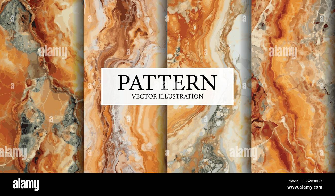 Set of 4 pcs. colorful bright marble textures, background patterns ...