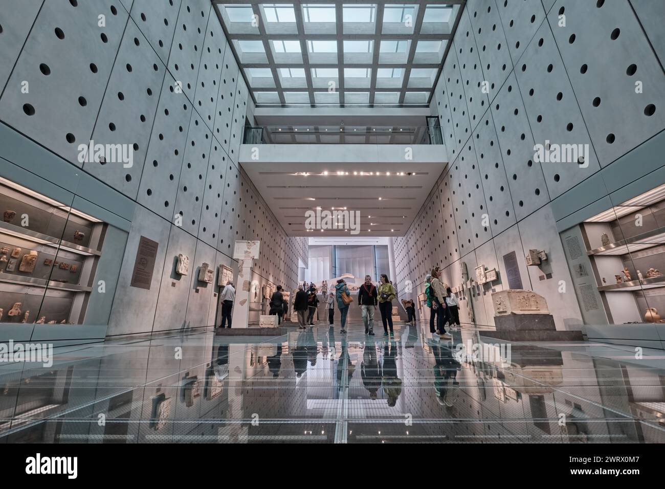 Athens, Greece - March 02, 2024: Interior view of the New Acropolis ...
