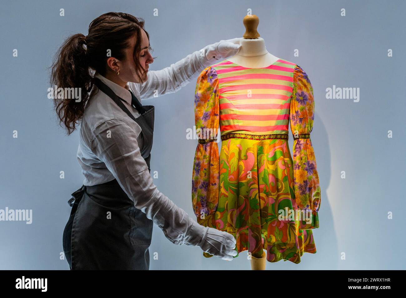 London, UK. 14th Mar, 2024. A psychedelic minidress by The Fool ...