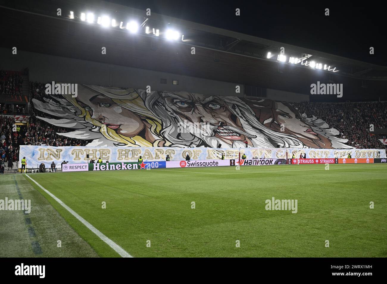 Prague, Czech Republic. 14th Mar, 2024. Fortuna Arena in Prague before ...