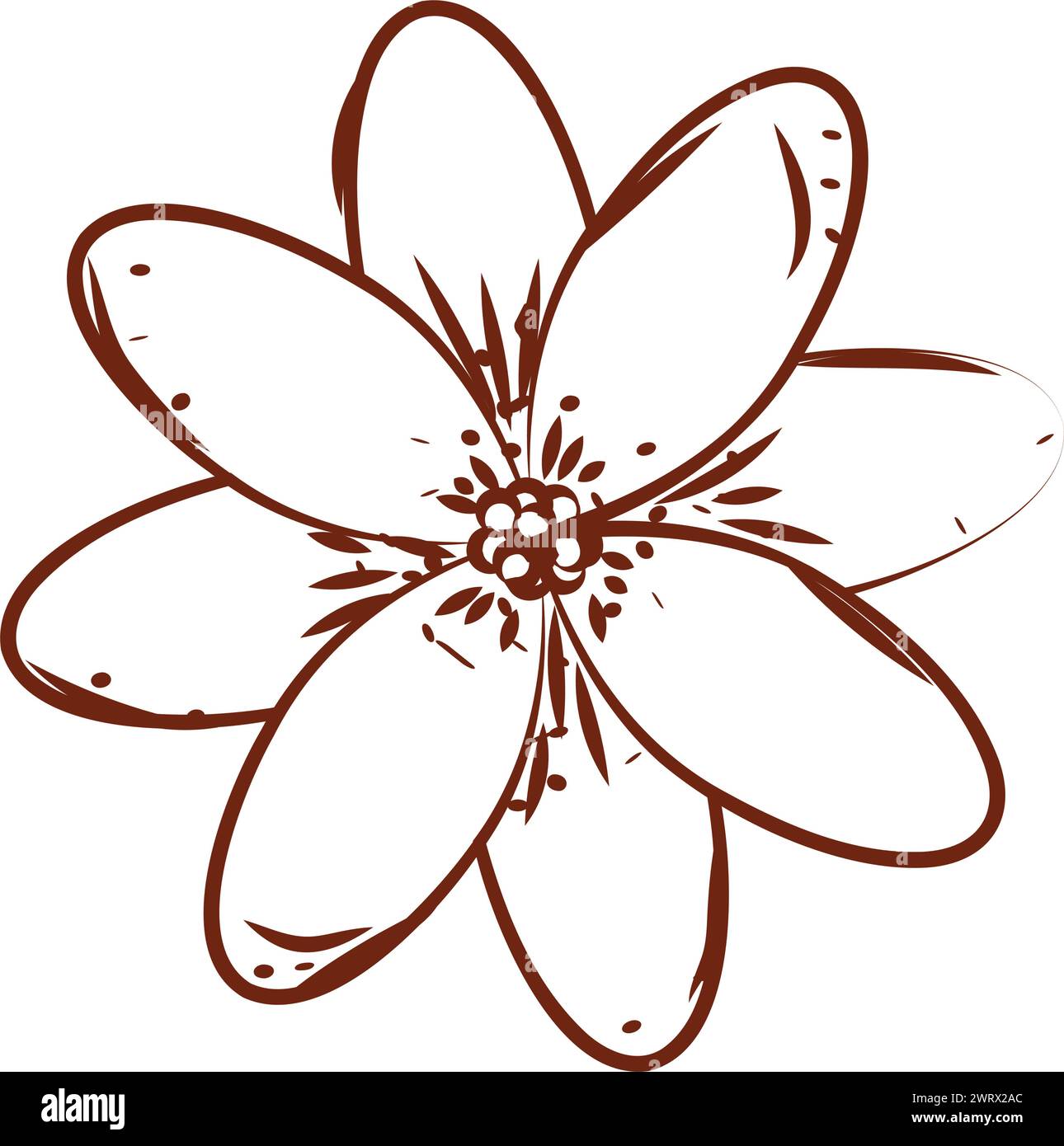 Flower sketch icon Sprimg season Vector Stock Vector Image & Art - Alamy