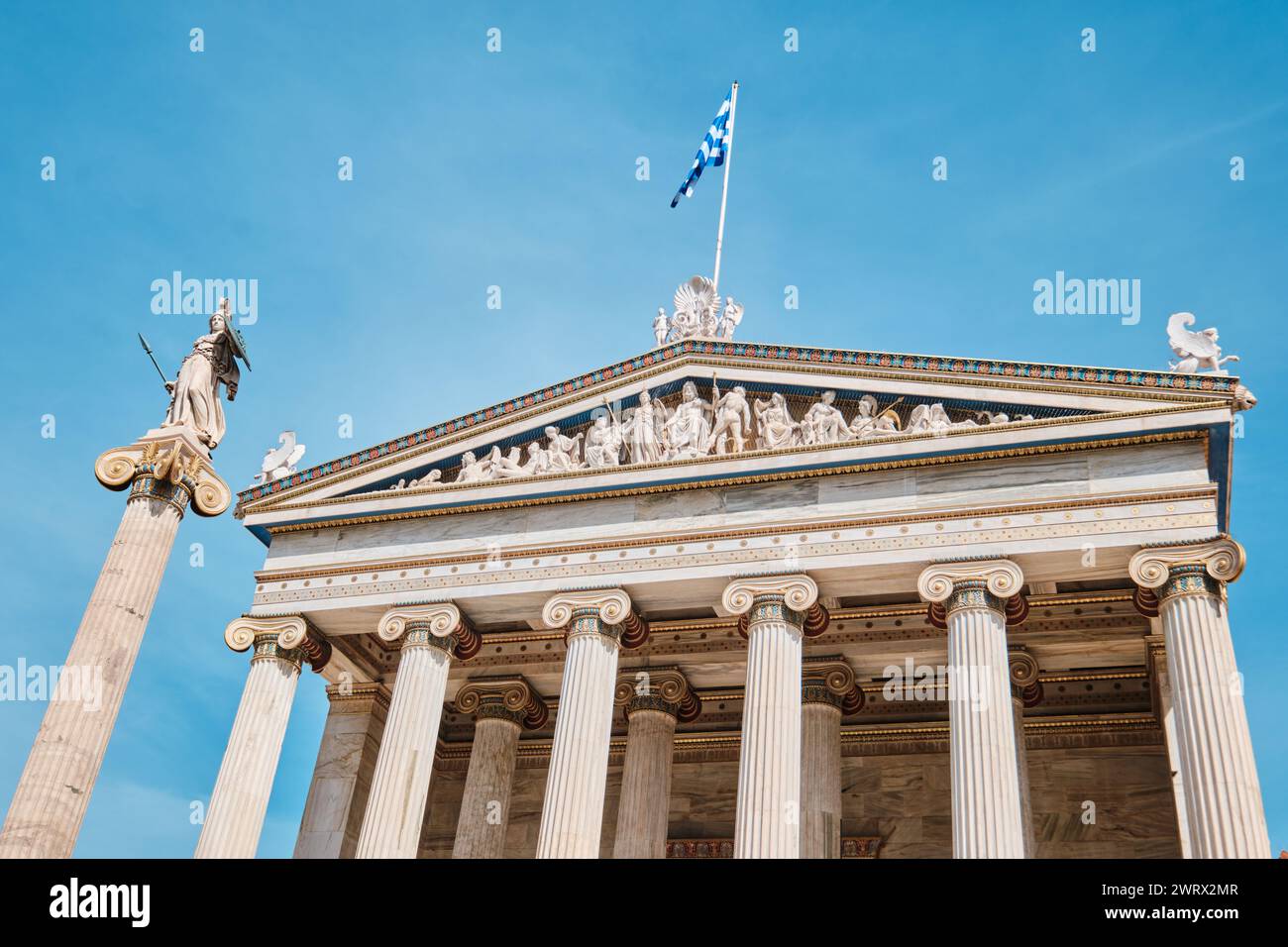 Athens, Greece - March 03, 2024: Architectural details of Academy of ...