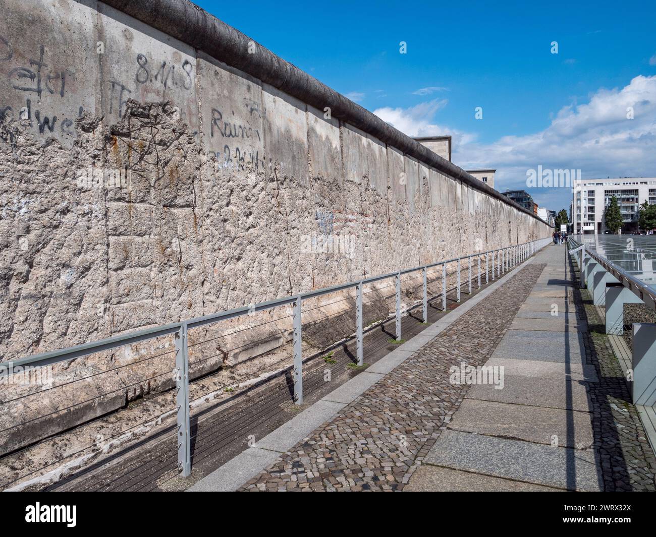 A preserved section of the Berlin Wall, Berlin, Germany. This section ...