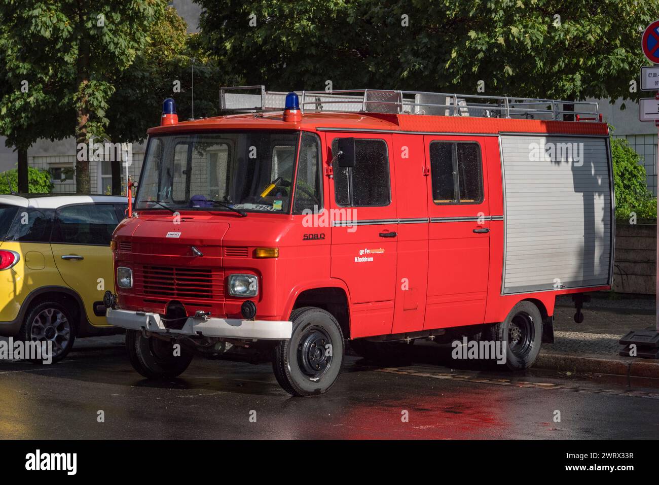A Mercedes Benz 508D fire truck in Berlin, Germany Stock Photo - Alamy