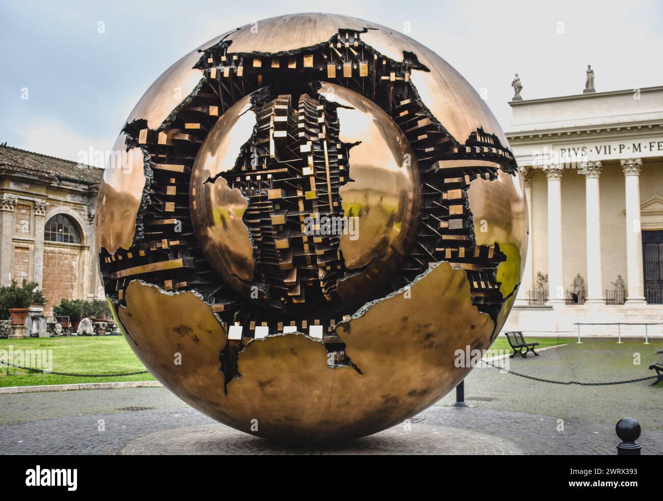 Sphere within Sphere located at the Vatican Museum, Italy Stock Photo ...