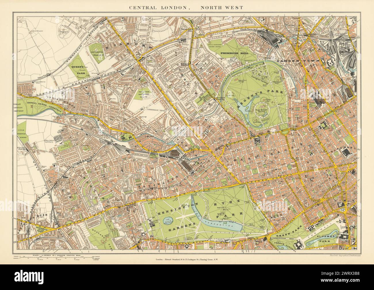 Map of notting hill 19th century hi-res stock photography and images ...