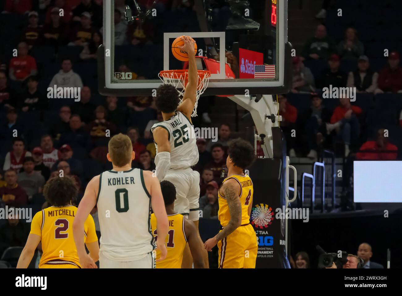 Minneapolis, Minnesota, USA. 14th Mar, 2024. Michigan State Spartans ...
