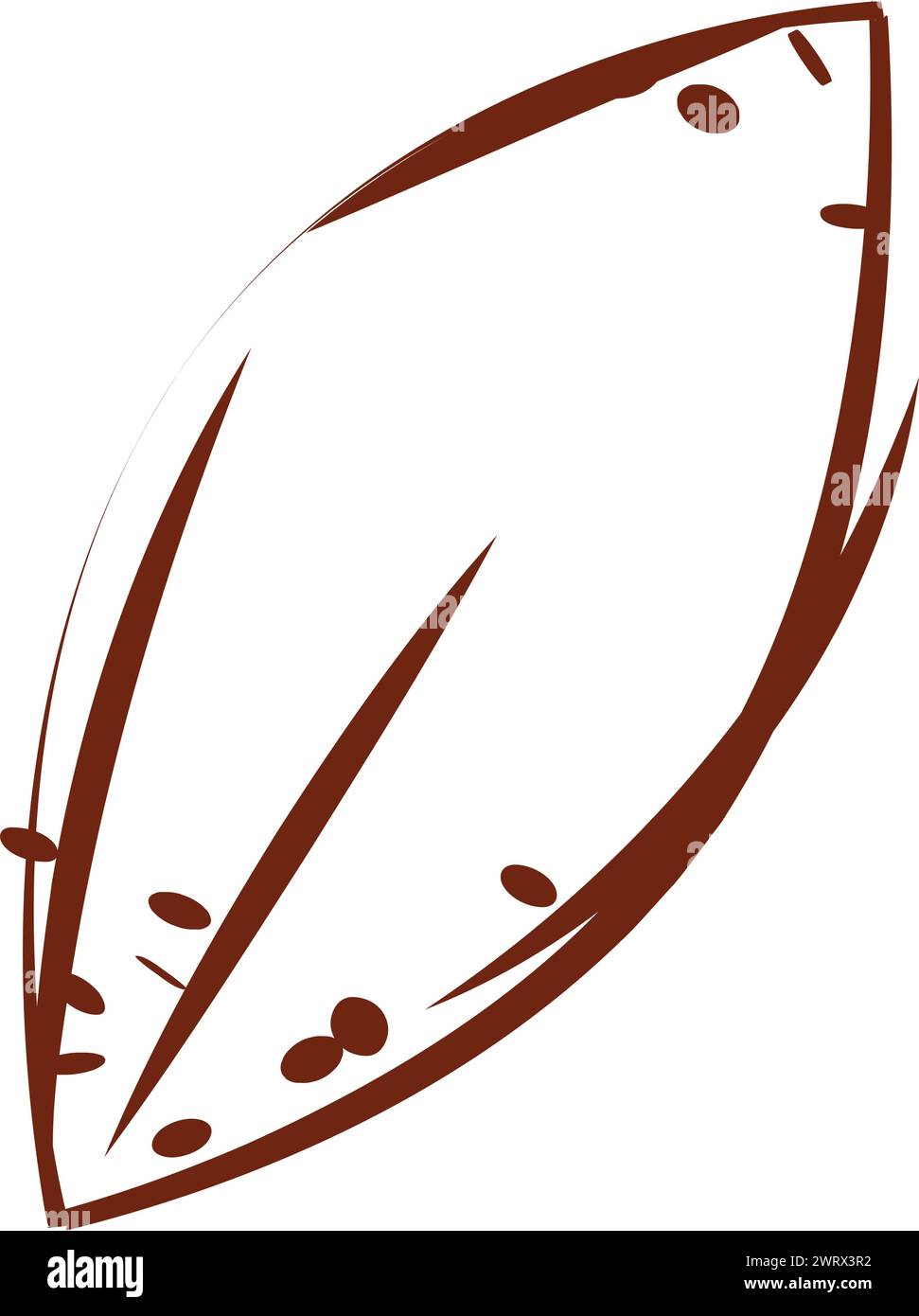 Leaf branch vector outline Stock Vector Images - Alamy