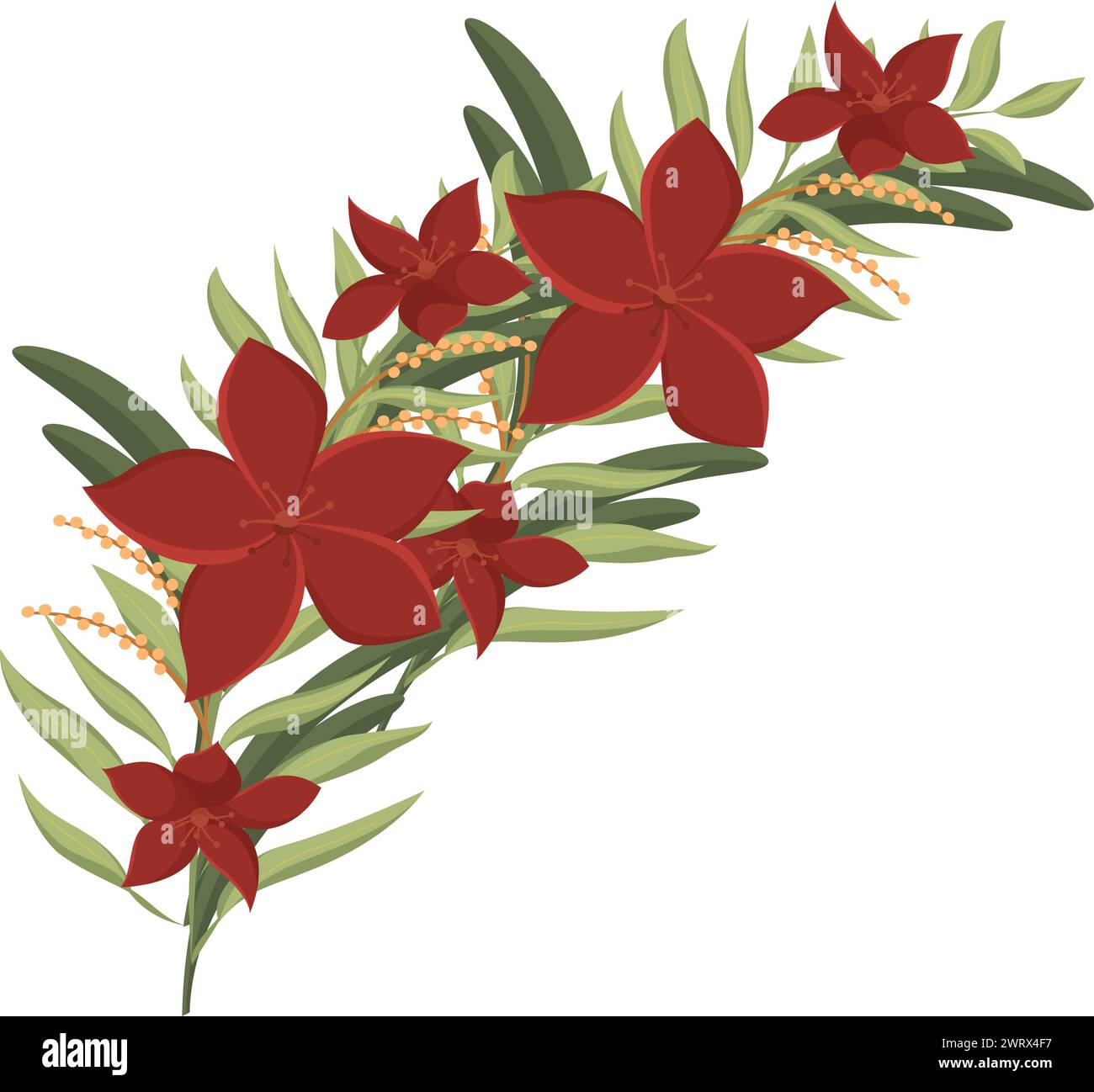 Colored flowers Spring season Vector Stock Vector Image & Art - Alamy