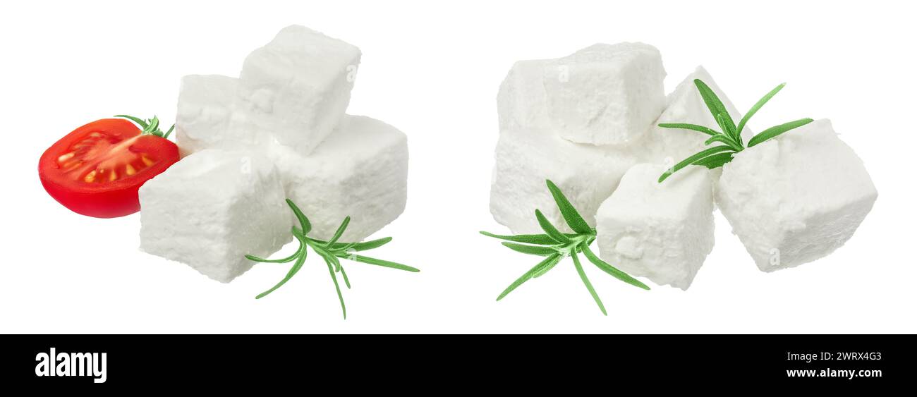 Feta cheese isolated on white background. With full depth of field ...