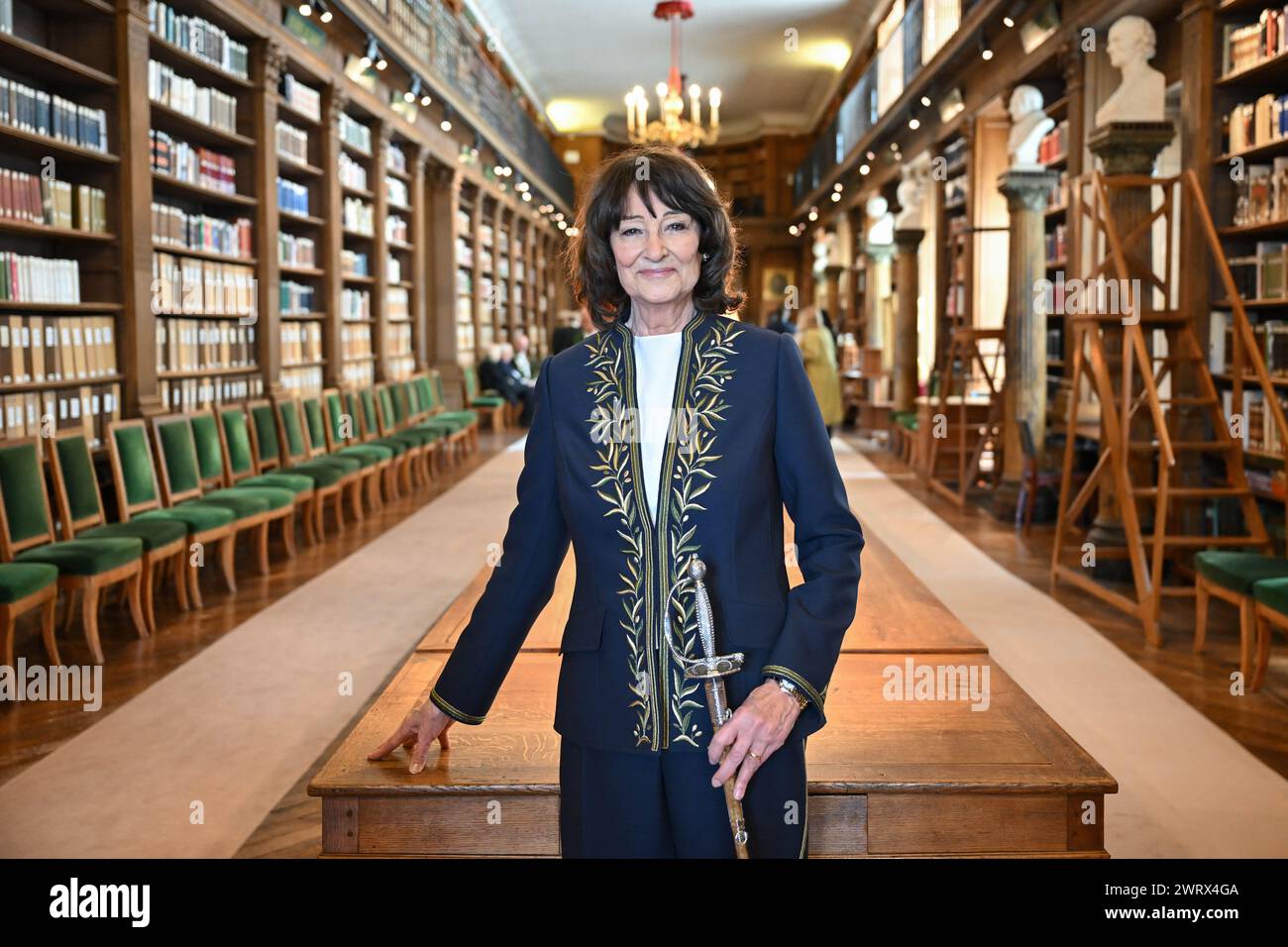 Paris, France. 14th Mar, 2024. Sylviane Agacinski poses during her ...