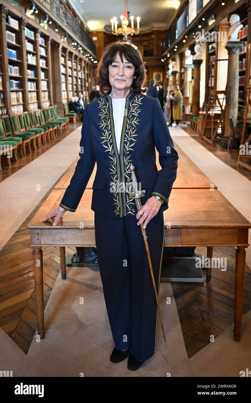Paris, France. 14th Mar, 2024. Sylviane Agacinski poses during her ...
