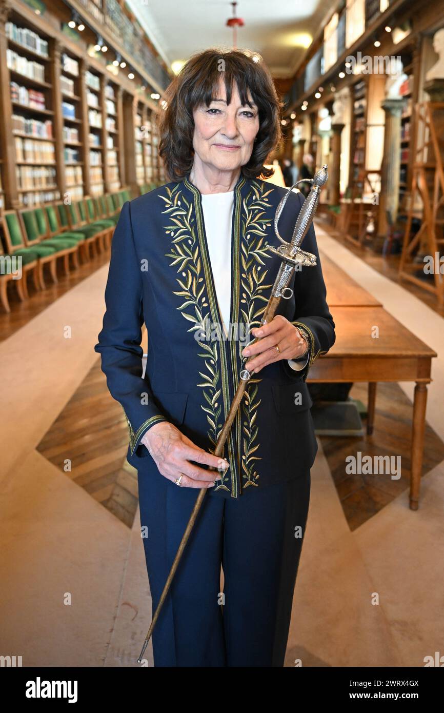 Paris, France. 14th Mar, 2024. Sylviane Agacinski poses during her ...