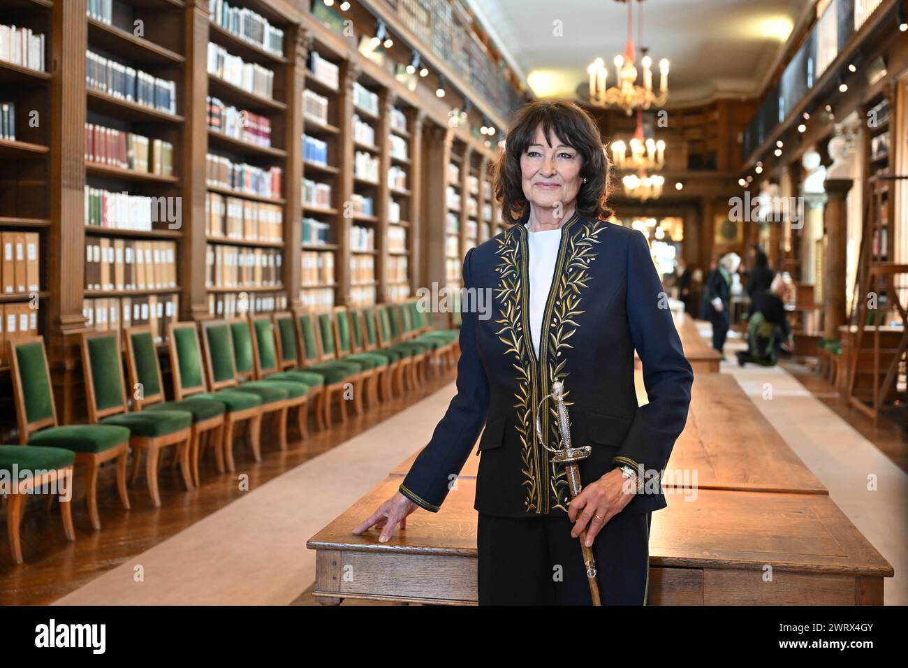 Paris, France. 14th Mar, 2024. Sylviane Agacinski poses during her ...