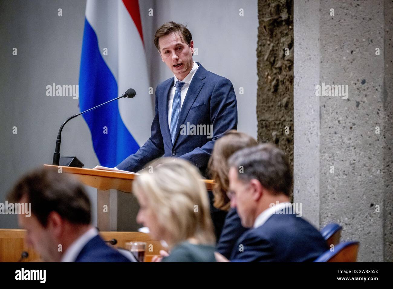 THE HAGUE - Laurens Dassen Volt during a debate in the House of ...