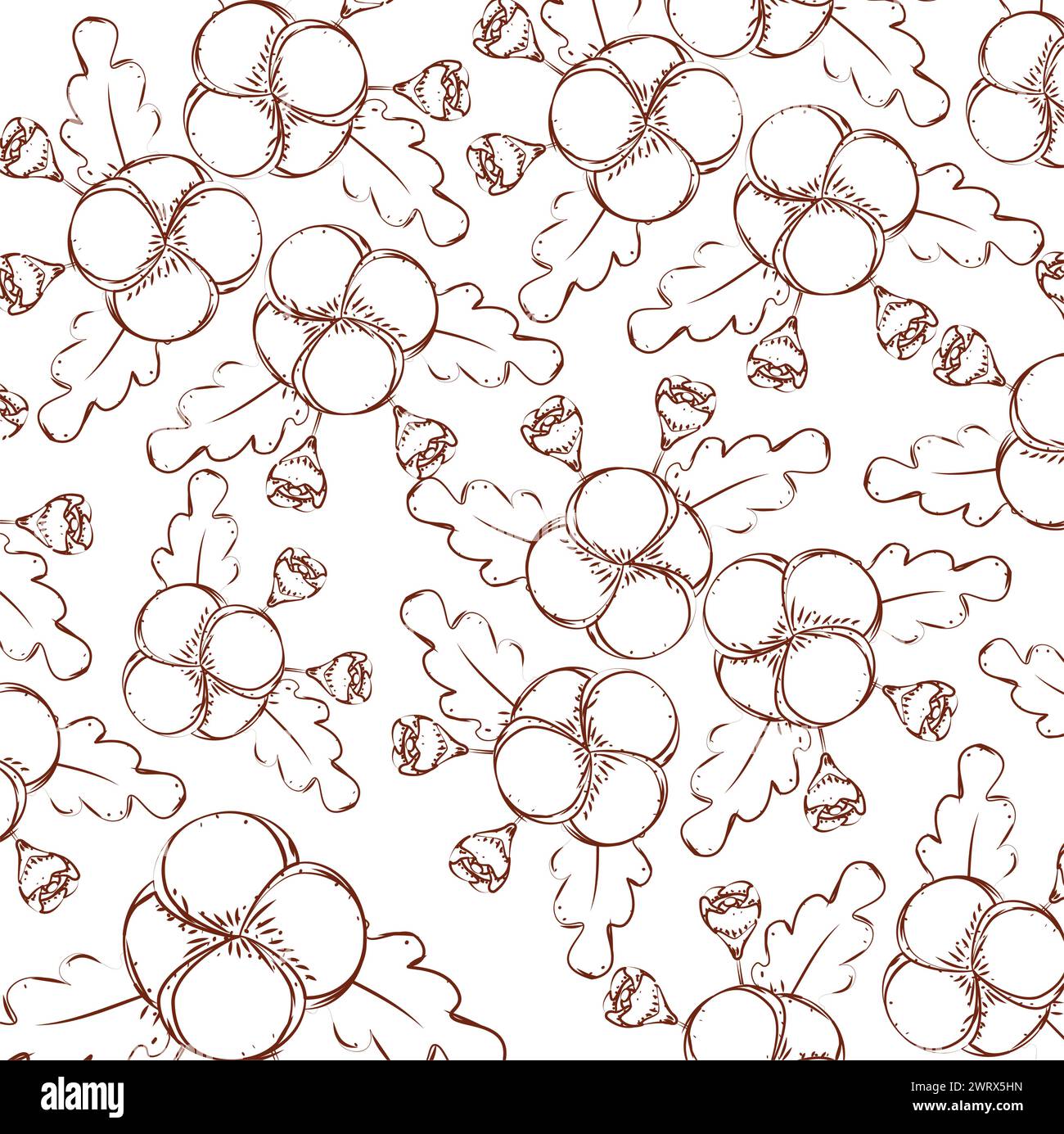 Flowers sketch pattern background Wallpaper Vector Stock Vector Image ...