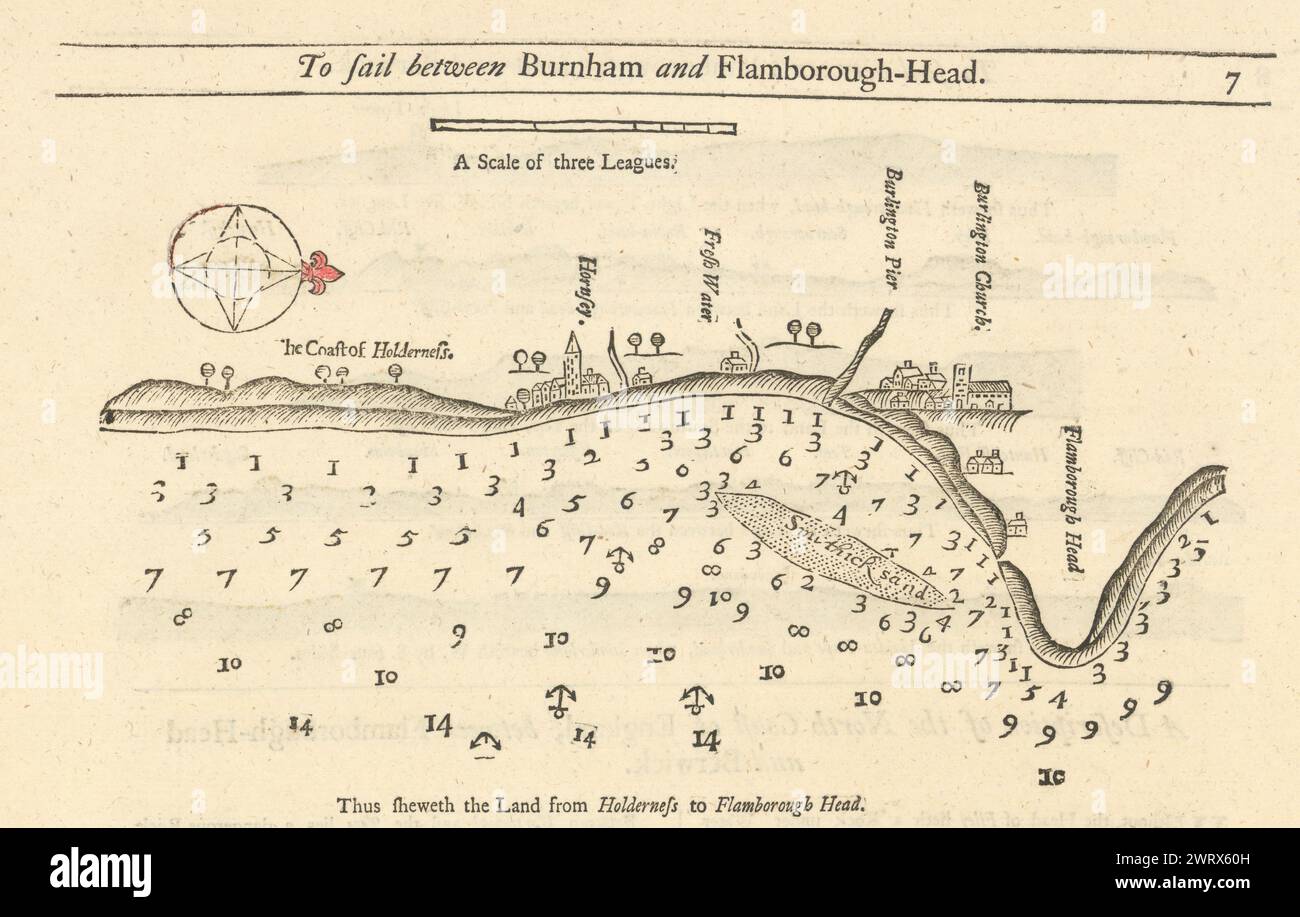 Holderness Bridlington Flamborough Head. MOUNT & PAGE sea coast chart ...