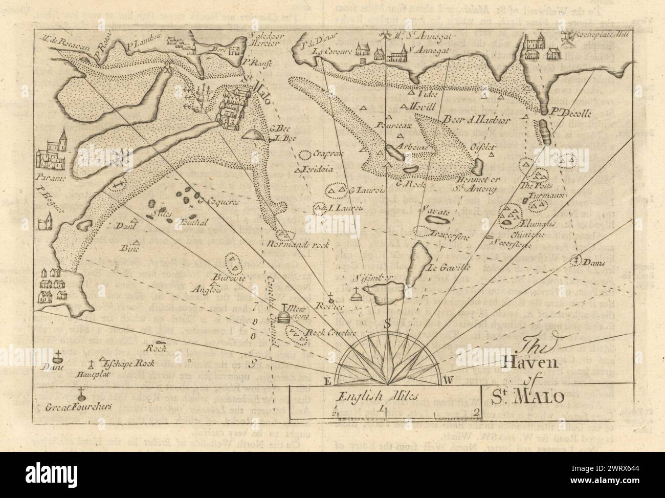 "The haven of St. Malo". Dinard Saint-Enogat. MOUNT & PAGE sea chart ...