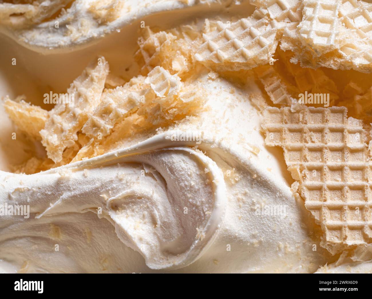 Frozen Creamy flavour gelato (called Russian Ice Cream) - full frame ...