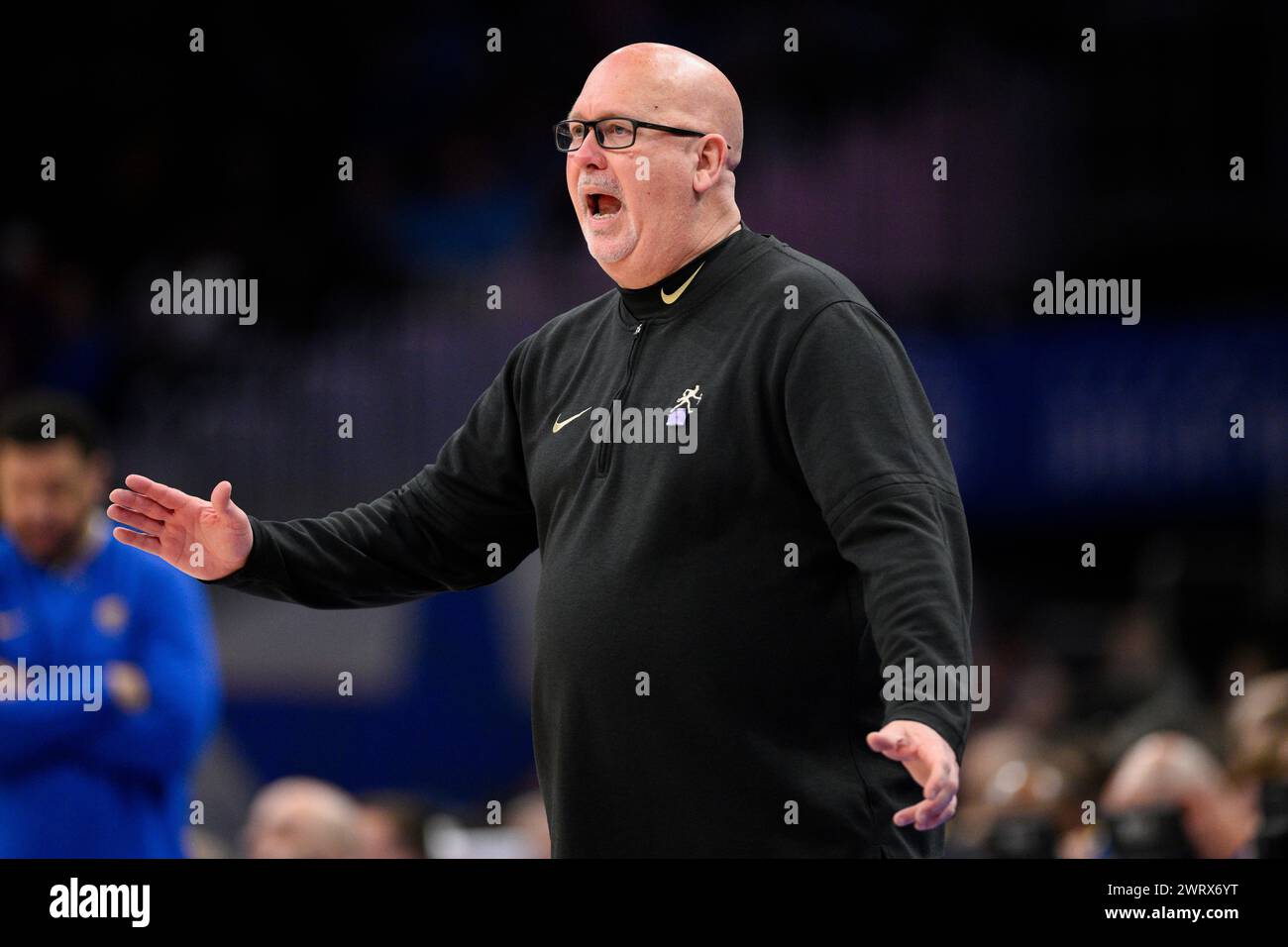 Wake Forest head coach Steve Forbes directs his team during the first ...