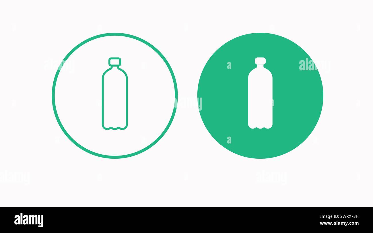 Recycle plastic bottle logo or icon set design. Vector isolated set of ...