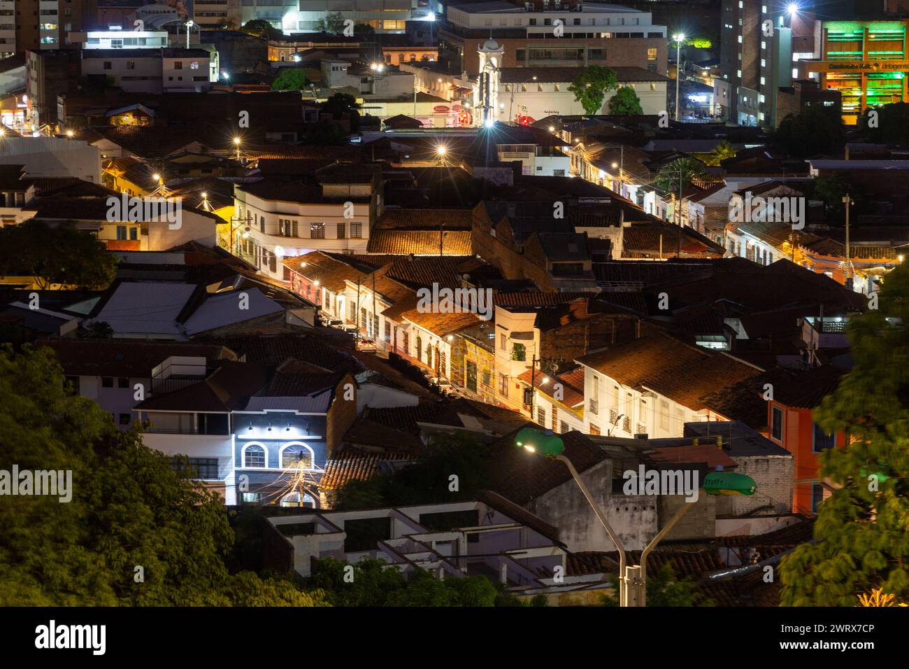 streets of the colonial center of Cali Stock Photo - Alamy